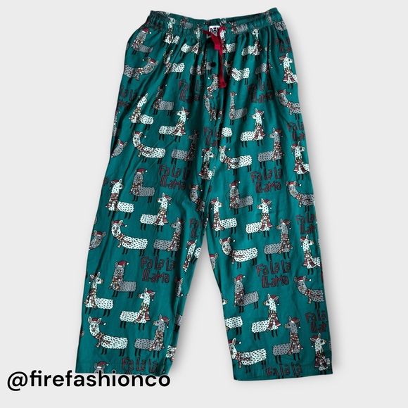 Lazy One | Intimates & Sleepwear | Lazy One Christmas Teal Llama Pajama ...